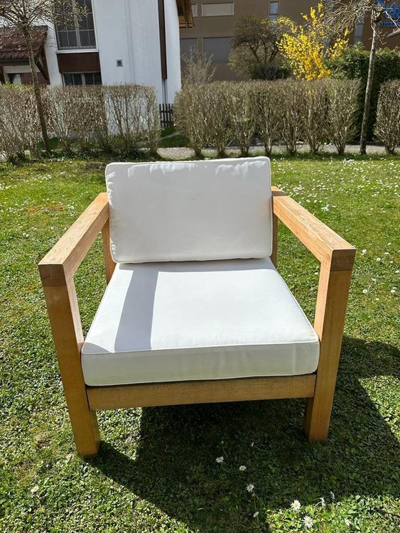 2x Gartensessel aus Eiche (Gebraucht) in Mettmenstetten für CHF 100 – nur Abholung auf Ricardo ...