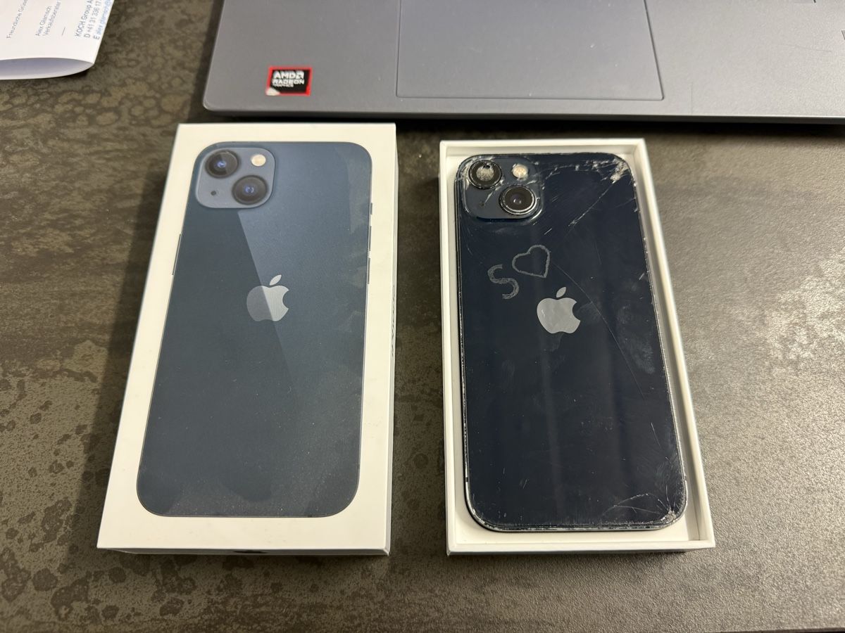 Apple iPhone 13, 128GB mit Glasschaden gemäss Bilder, 88% B. (Gebraucht ...