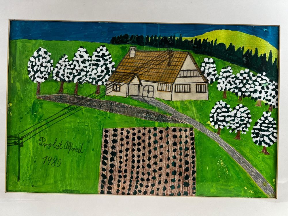 Alfred Probst (19??-1995) Obergerlafingen Art Brut Maler | Acheter sur Ricardo