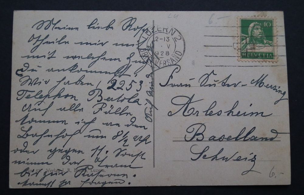 Luzern 1928, Geissmatt alte Geissmattbrücke Eisenbahnbrücke (Gebraucht ...