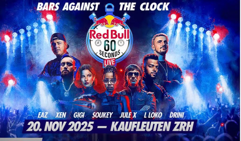 Red Bull 60 Seconds Live • Konzertbattle 2 Tickets Zürich (Neu (gemäss ...