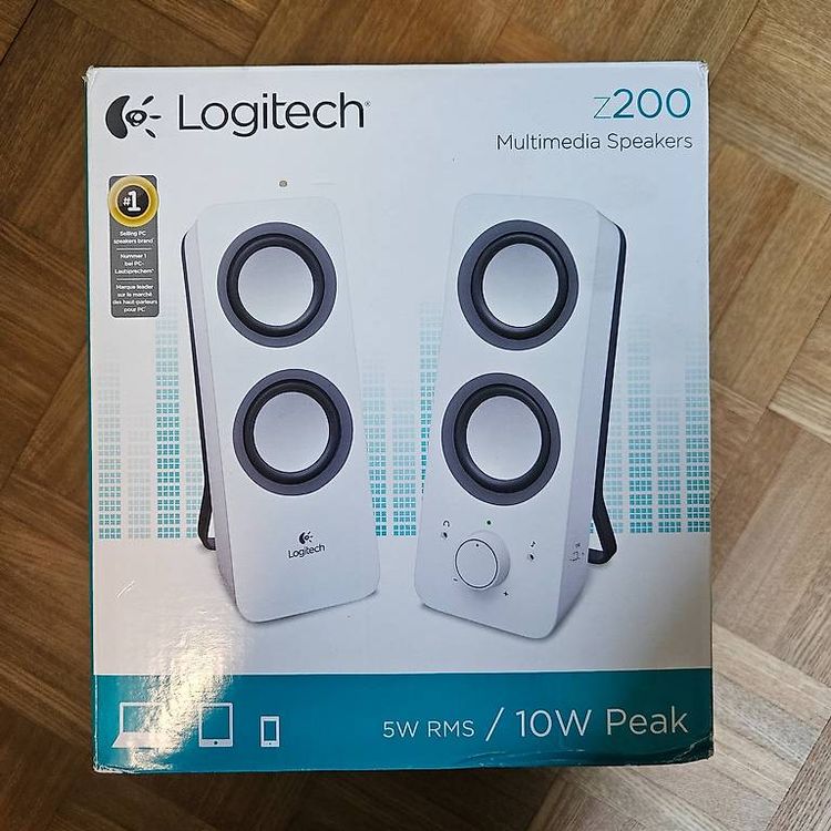 Neue Logitech Z200 Lautsprecher Boxen Multimedia Speakers (Gebraucht ...