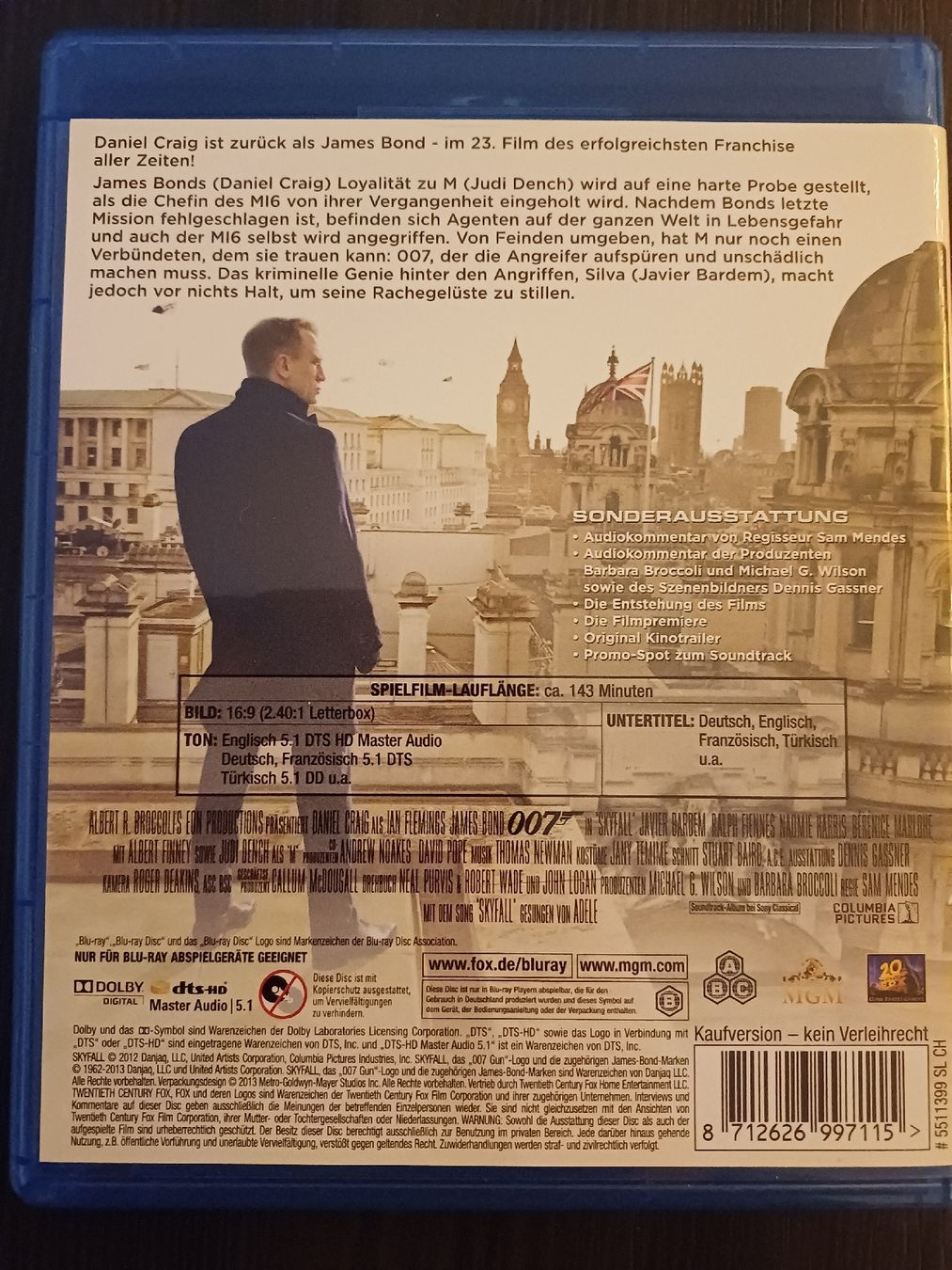 "Skyfall"mit Daniel Craig auf Blu-Ray/Gratis Versand (Neu (gemäss ...