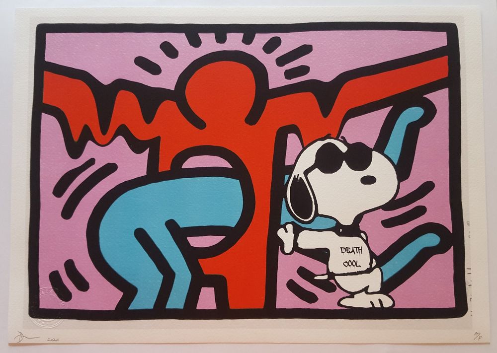 Death NYC Ltd Ed Graffiti Pop Art "Snoopy and Keith Haring" (Neu ...