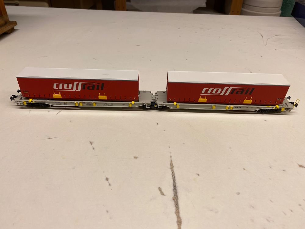 Roco 67402 - Containertragwagen Crossrail Sdggmrs | Kaufen auf Ricardo