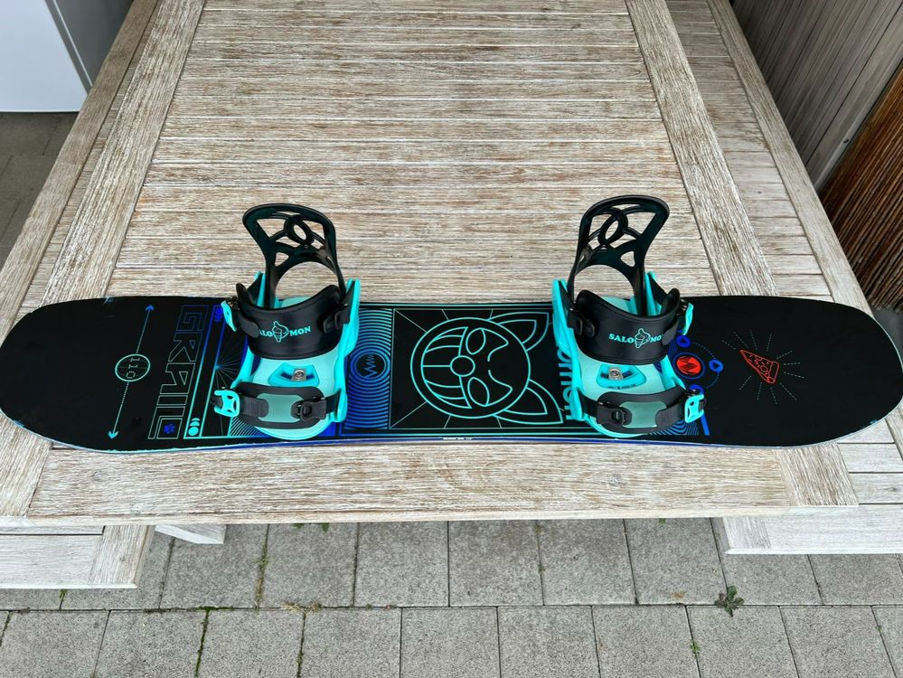 Snowboard Salomon Grail JR 110 + Salomon Goodtime XS JR (Gebraucht) in ...