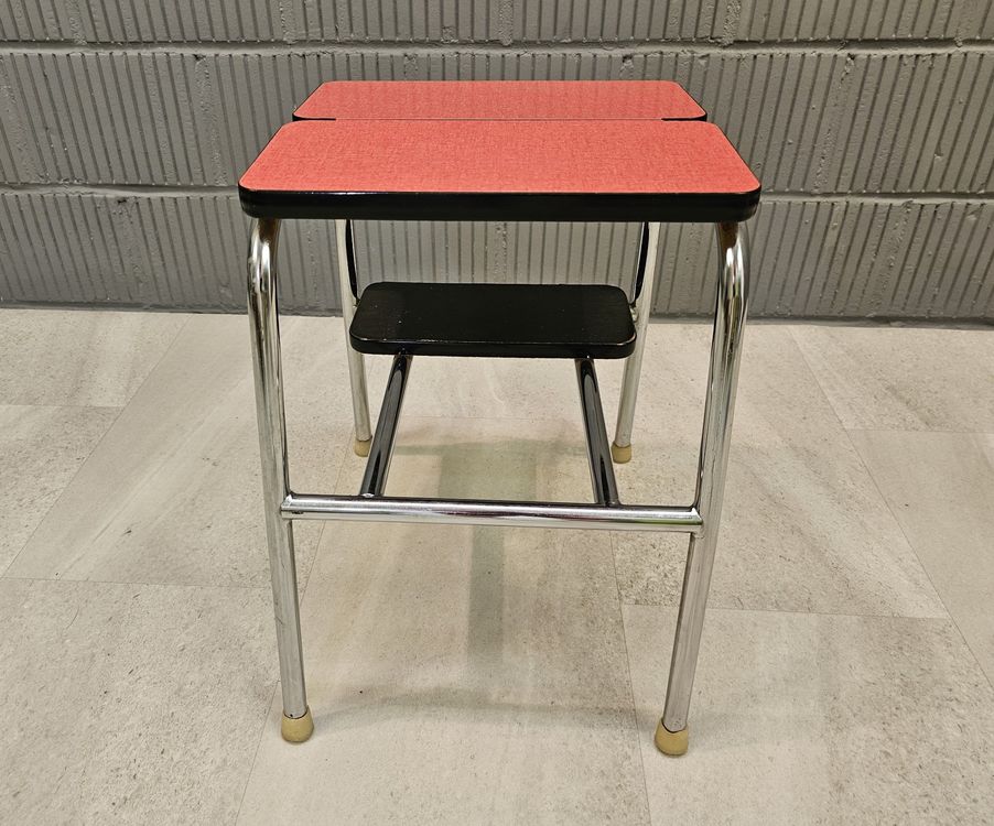 70er Tritthocker 2-Tritt Küchen Taburettli Hocker Kelco Rot (Gebraucht ...