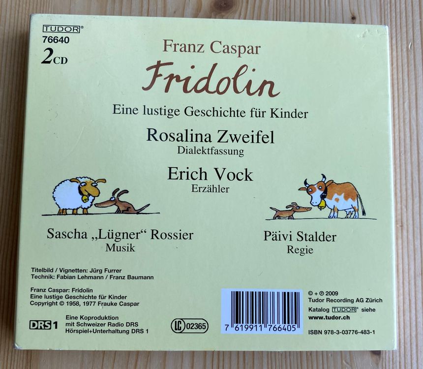 Franz Caspar: Fridolin; Dialekt mit Erich Vock 2 CD (Neu (gemäss ...