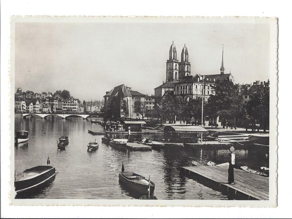 AK 1937 Limmat Bootsverleih mit Vielen Booten und Tanksäulen | Kaufen ...