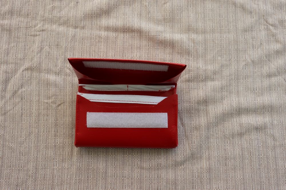 Portemonnaie (rot, aus Blache, Stil nach Freitag) (Neu (gemäss ...