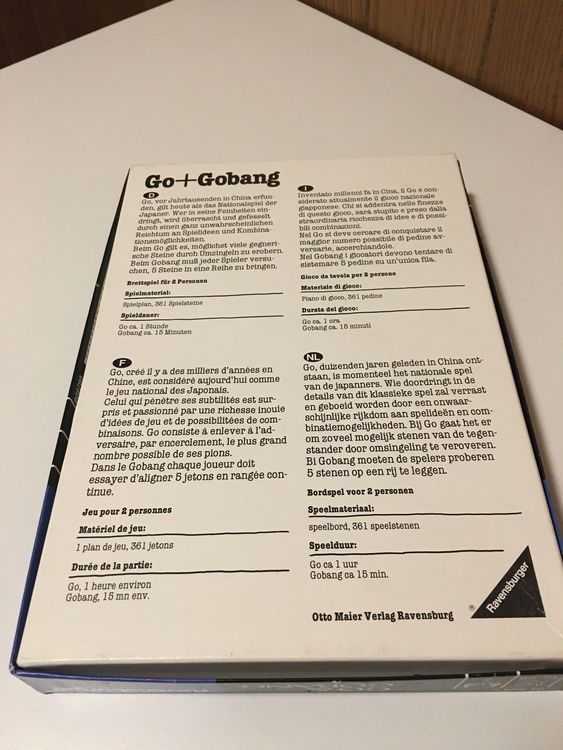 Go & Gobang - Spiel von Ravensburger - 1987 (Gebraucht) in Andwil SG für CHF 12.9 – mit ...