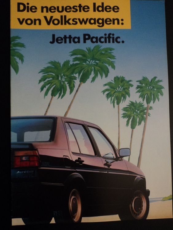 Prospekt VW Volkswagen Jetta Pacific 1989 (Gebraucht) in Schwarzenburg ...