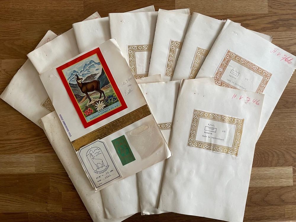 11 alte Stoffmuster 30er Jahre, Made in Switzerland | Kaufen auf Ricardo