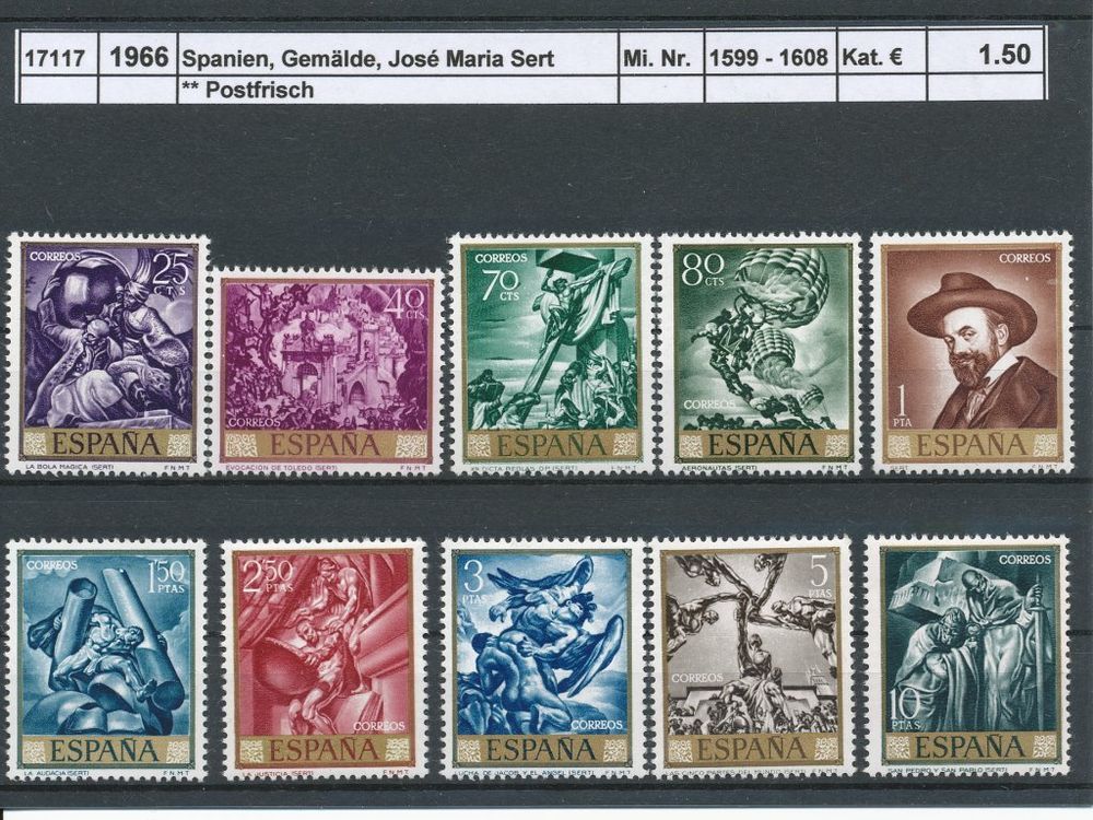 1966 Spanien, Gemälde, José Maria Sert (Neu (gemäss Beschreibung)) in ...