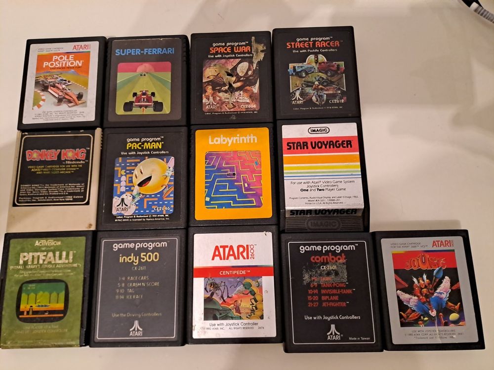 13 Atari Spiele Pac Man Pitfall Labyrinth Donkey Kong Combat (Gebraucht ...