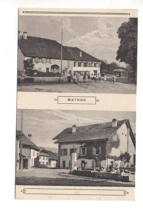 2-Bild-AK MATHOD Poste animée; Phot. J. Rossi, Yverdon (Neu (gemäss ...