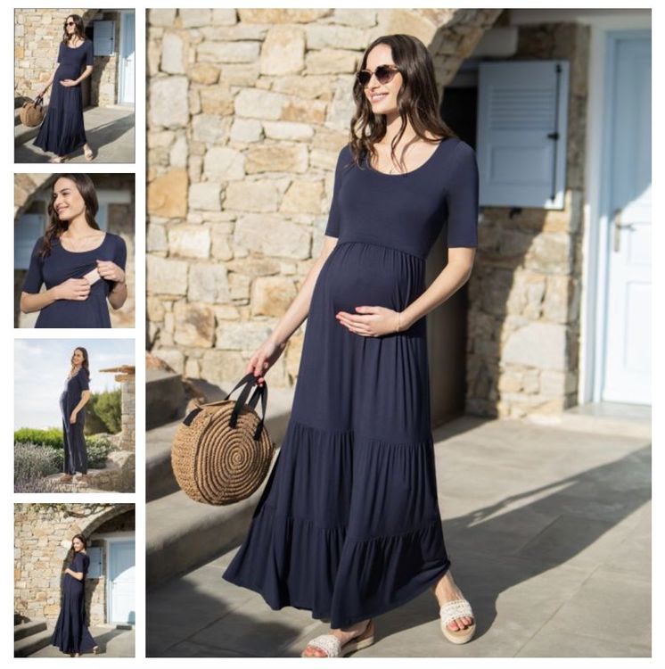 SERAPHINE Umstands- und Stillkleid Jersey (dunkelblau) | Kaufen auf Ricardo