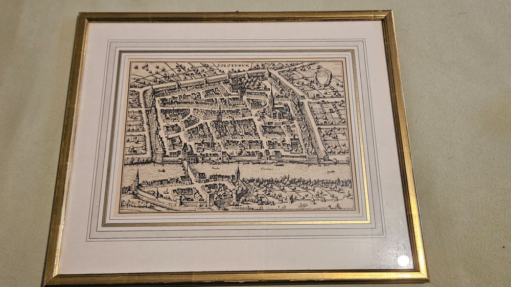 Stich Solothurn "Soloturum", nach Matthäus Merian, 1642 | Kaufen auf ...