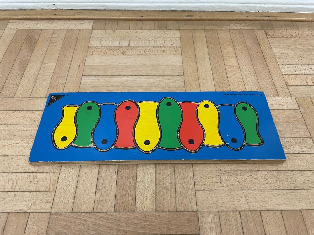 70er Jahre Fisch Puzzle Holzspielzeug vintage Holzpuzzle (Gebraucht) in ...