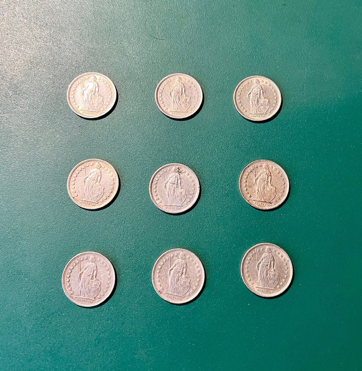 Schweizer 50 rp. Silber 9 stk. 1940-1962 (D'occasion) à Vernier pour ...