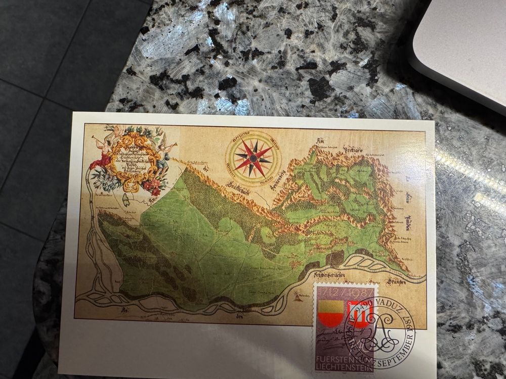 Karte mit Marke Fürstentum Liechtenstein (Gebraucht) in Bronschhofen ...