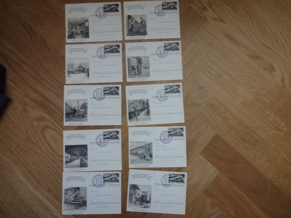 10 Stk. Postkarten von 1947 "100 Jahre Eisenbahn" | Kaufen auf Ricardo