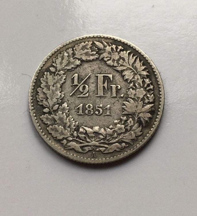 1851 50 Rappen (Gebraucht) in Kirchberg SG für CHF 48 – mit Lieferung auf Ricardo kaufen