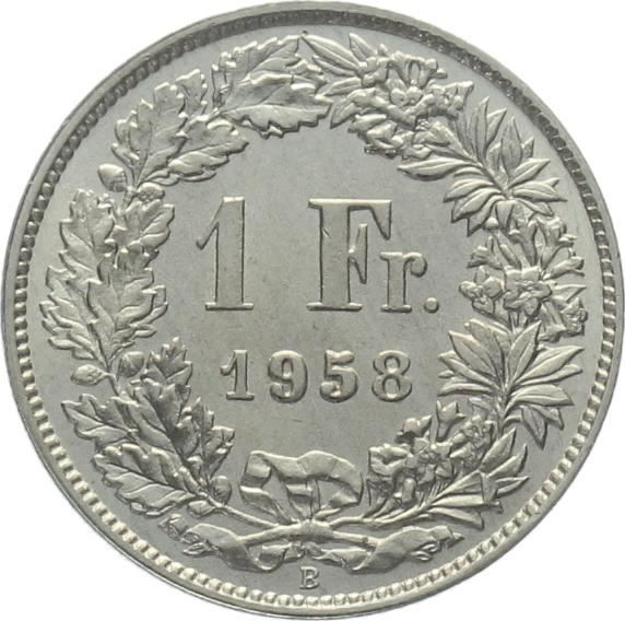 1 Franken 1958 Silber Topstück, fast stempelglanz! | Kaufen auf Ricardo