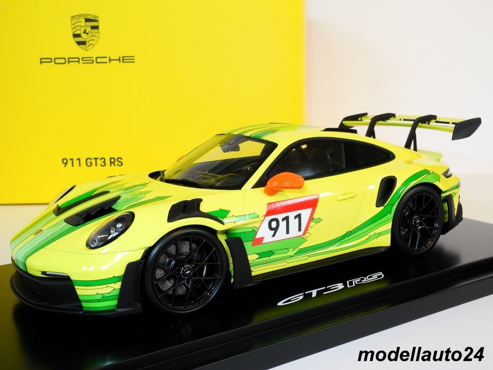 Porsche 911 (992) GT3 RS #911 Manthey Grello 2023 Spark 1:18 (Neu und originalverpackt) in ...