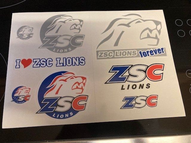 ZSC Lions Aufkleber Verschiedene Motive auf A4 | Kaufen auf Ricardo