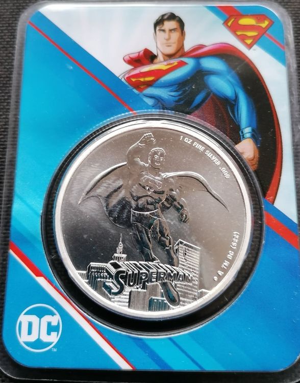 1 Oz Silber - Superman BU 2023 in Coincard - Samoa (Neu und ...