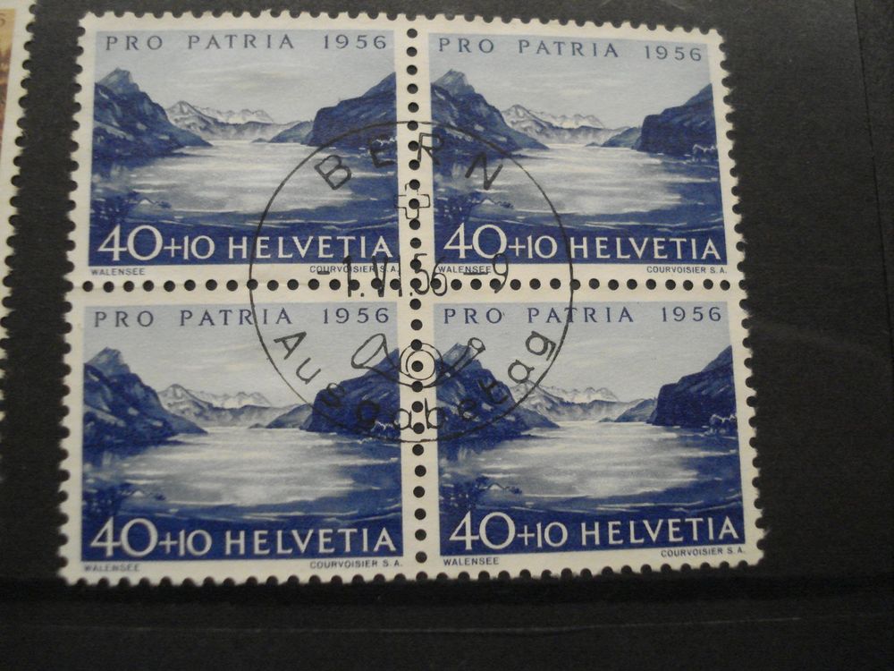 Set 4erblock 1956, Pro Patria, ET-o (Gebraucht) in Niederwil AG für CHF 15.5 – mit Lieferung auf ...