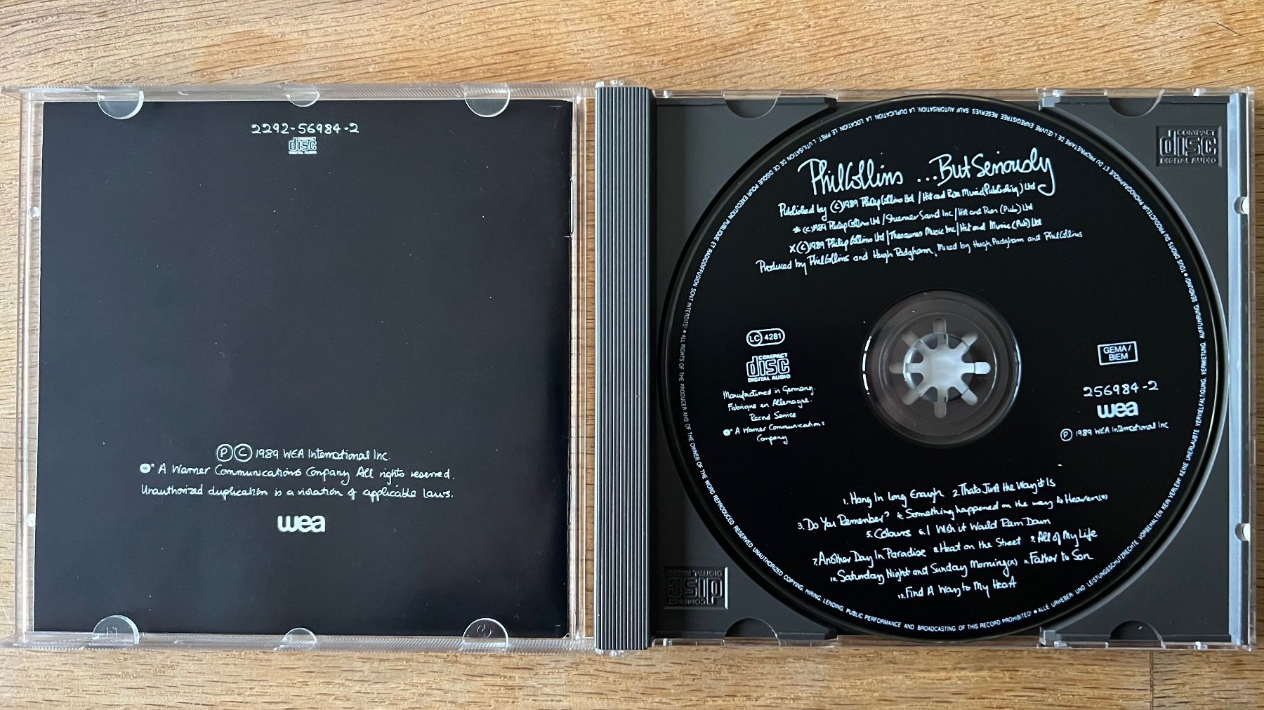 Phil Collins - .. But Seriously / 1. EU-Press. 1989 (Gebraucht) in Gais ...