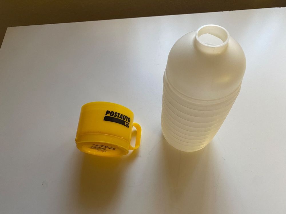 3 Becher mit Flasche" POSTAUTO" (Werbegeschenk aus den 80er) (Neu ...