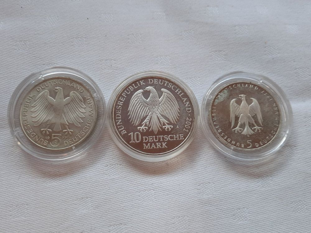 Deutsche Mark Münze 5er,10er,50 Pfenning, Deutsches Reich (Gebraucht ...