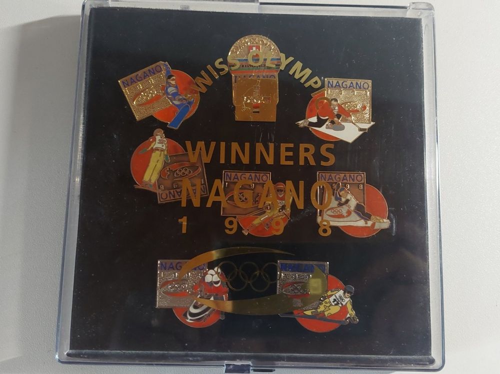 Pin Set Swiss Olympic Winners Nagano 1998 (Gebraucht) in Erlinsbach für ...