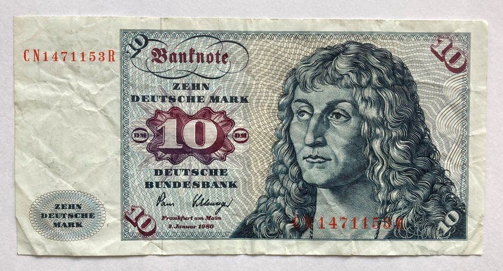 10 Mark-Note 1980 (Gebraucht) in für CHF 6.5 – mit Lieferung auf ...