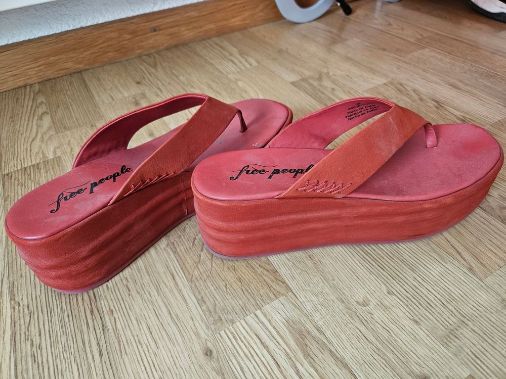Free People Flip Flop Plateau rot Gr. 38 | Kaufen auf Ricardo