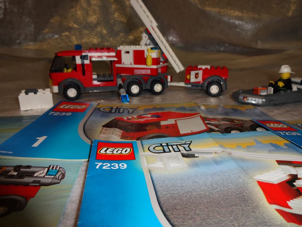 Lego 7239 Feuerwehrauto und Boot und Anhänger | Kaufen auf Ricardo