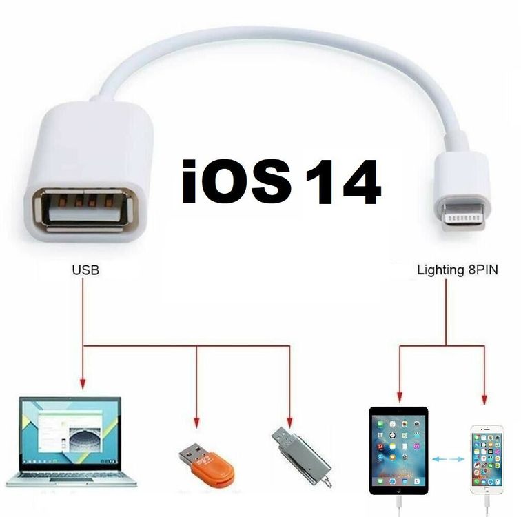 8-Pin OTG zu USB 2.0 Adapter Konverter k | Kaufen auf Ricardo