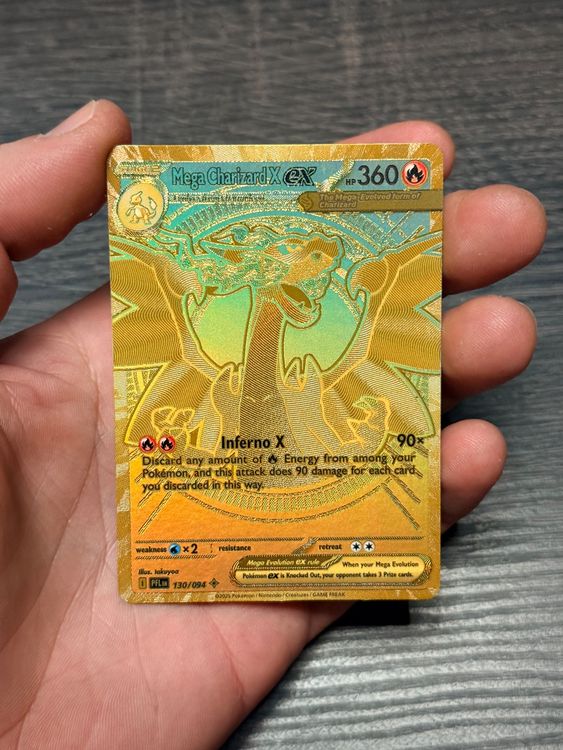Mega Charizard EX X – Gold Full Art – Near Mint (Neuf (Voir description ...