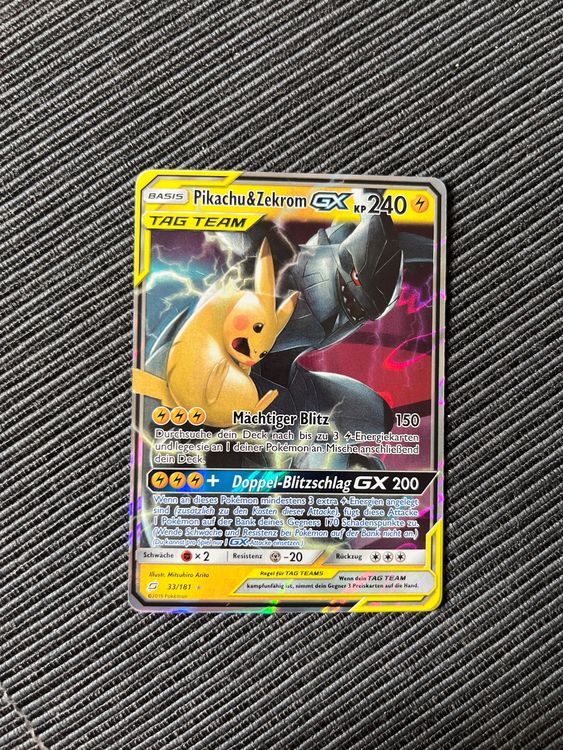 Pokemon Pikachu & Zekrom GX Team Up Deutsch Near Mint (Neu (gemäss Beschreibung)) in Wabern für ...