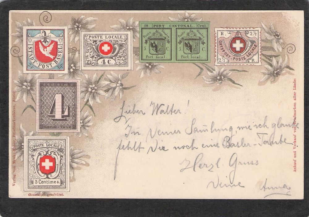 #Briefmarkensprache , gel. 1906 (Gebraucht) in Reichenburg für CHF 7 – mit Lieferung auf Ricardo ...