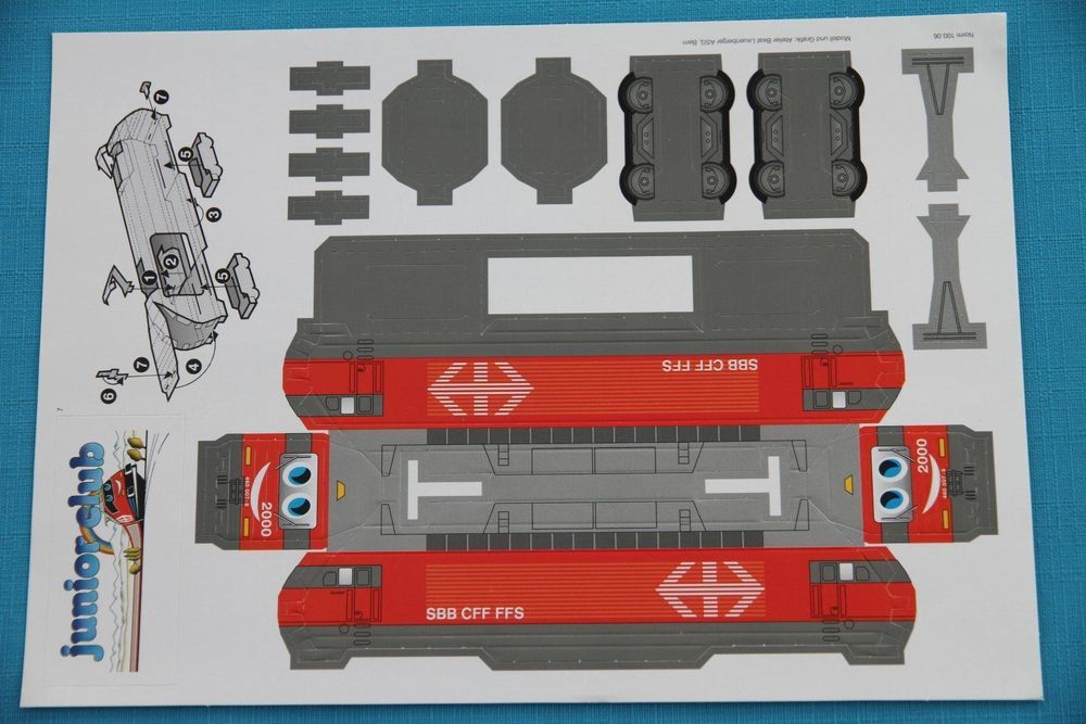 SBB Lok 2000 Bastelbogen, Junior Club (Neu (gemäss Beschreibung)) in Nesselnbach für CHF 2.5 ...