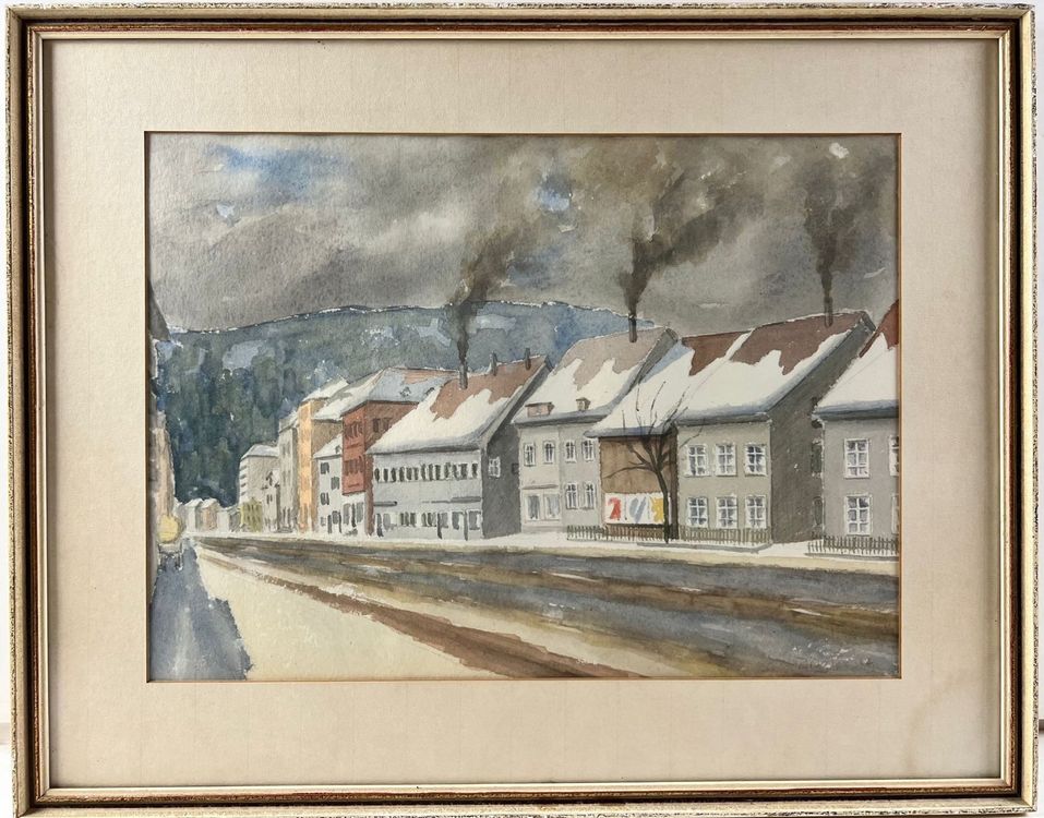 Fabrikszene Aquarell Signiert. (Gebraucht) in Neuhausen am Rheinfall für CHF 10 – mit Lieferung ...