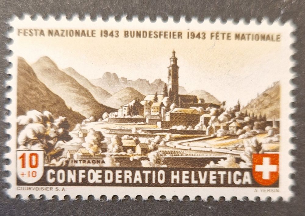 PP20.2.03 brauner Punkt in der Strasse und über 1943 (Gebraucht) in Wichtrach für CHF 1 – mit ...