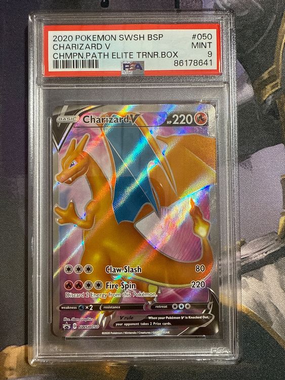 Pokémon Charizard V PSA 9 - Champions Path Promo | Kaufen auf Ricardo
