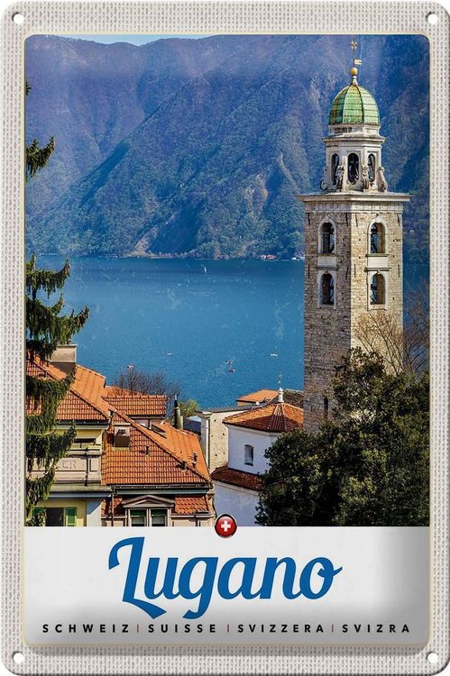 Blechschild-LUGANO-KIRCHE UND SEE (Neu und originalverpackt) in Rupperswil für CHF 16.95 – mit ...