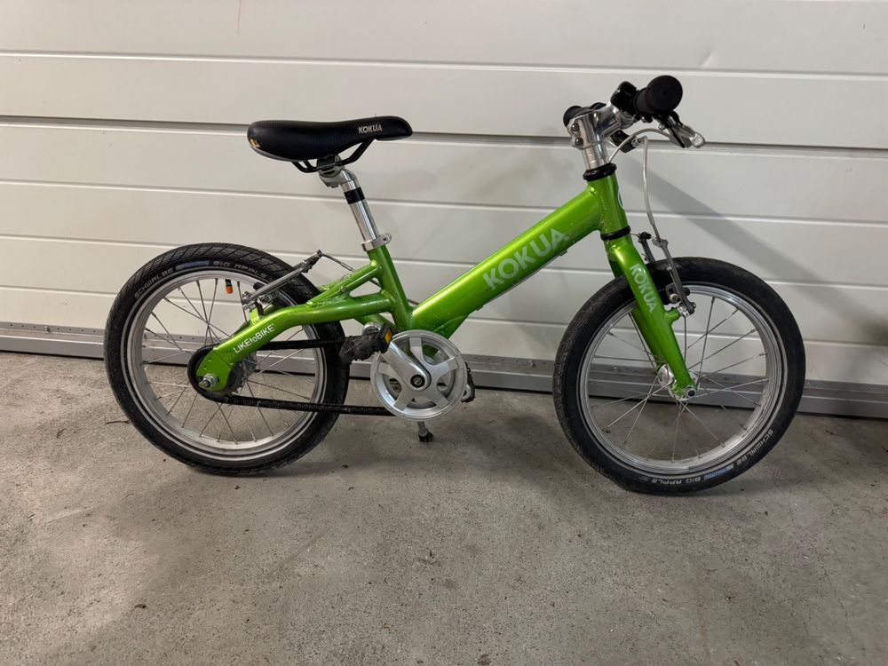 KOKUA Kinderfahrrad 16 Zoll Alu,S-RAM-Automatik 2-Gang, grün (Gebraucht ...