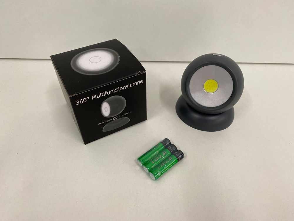 LED 360° Multifunktionslampe magnetisch inkl. Batterien (Neu und ...